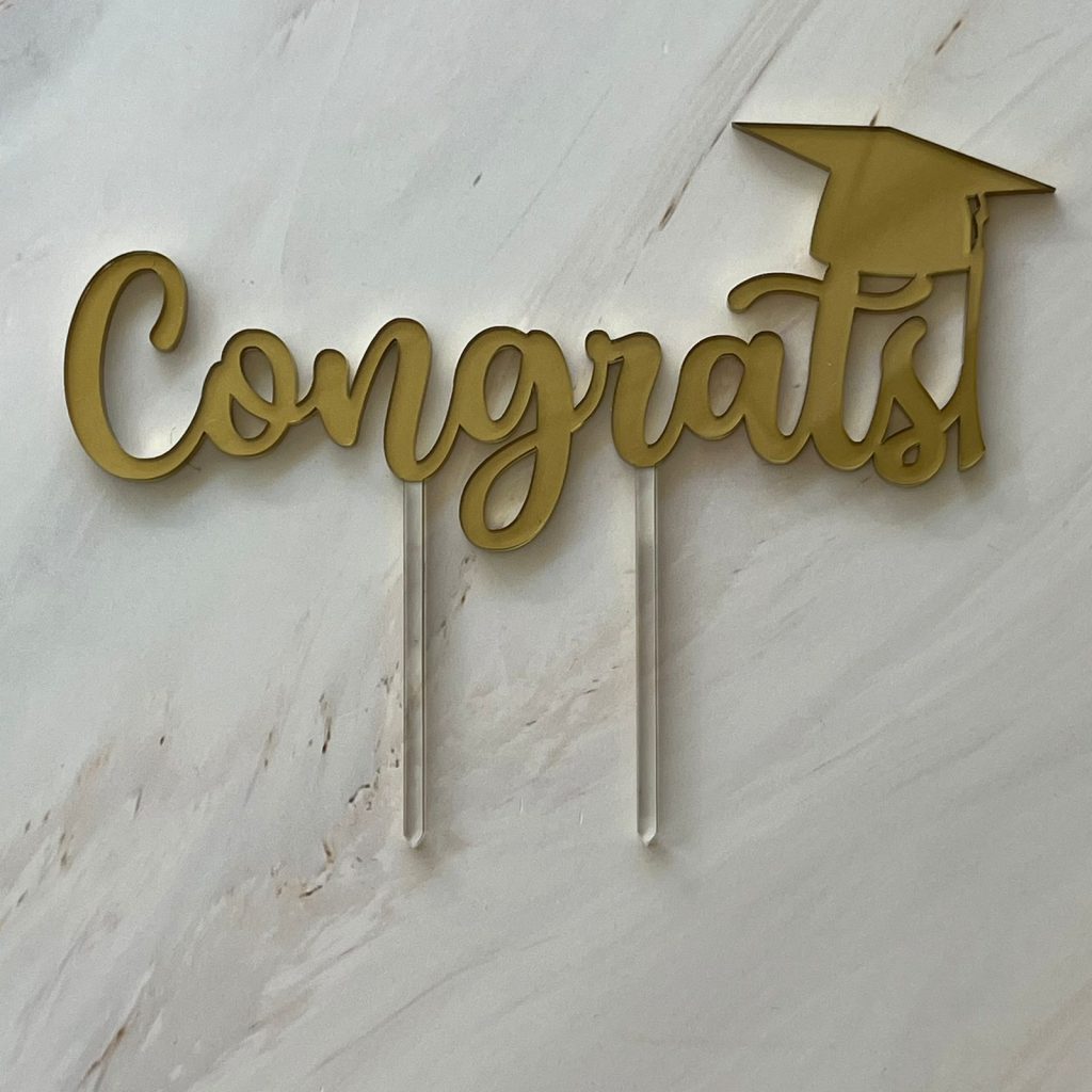 Congrats Cake Topper - Pasteles de Laura