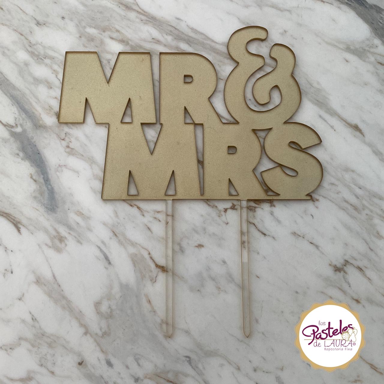 Mr & Mrs Cake Topper - Pasteles de Laura